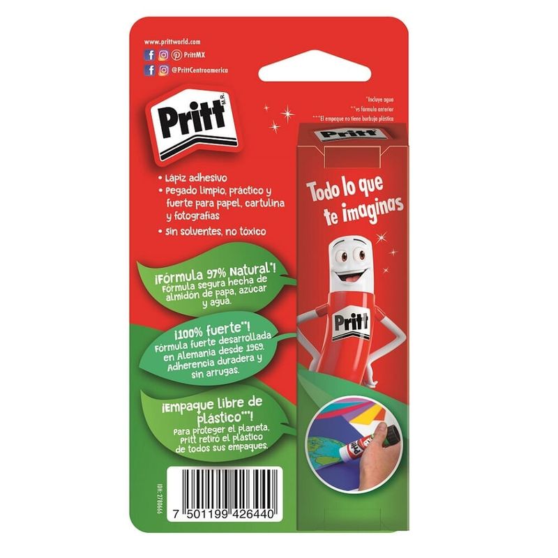 Lápiz Adhesivo Pritt 22 gramos | Pegamento en Barra