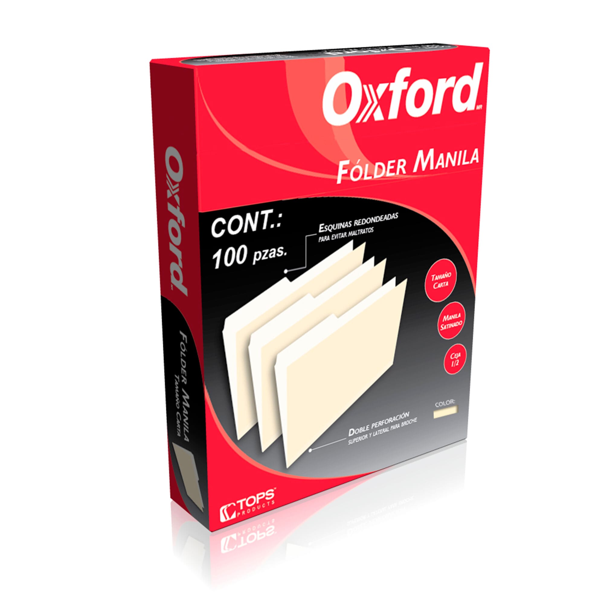 FOLDER MANILA CARTA OXFORD 100PZ 171GRS | Folders | OfficeMax - Office Max