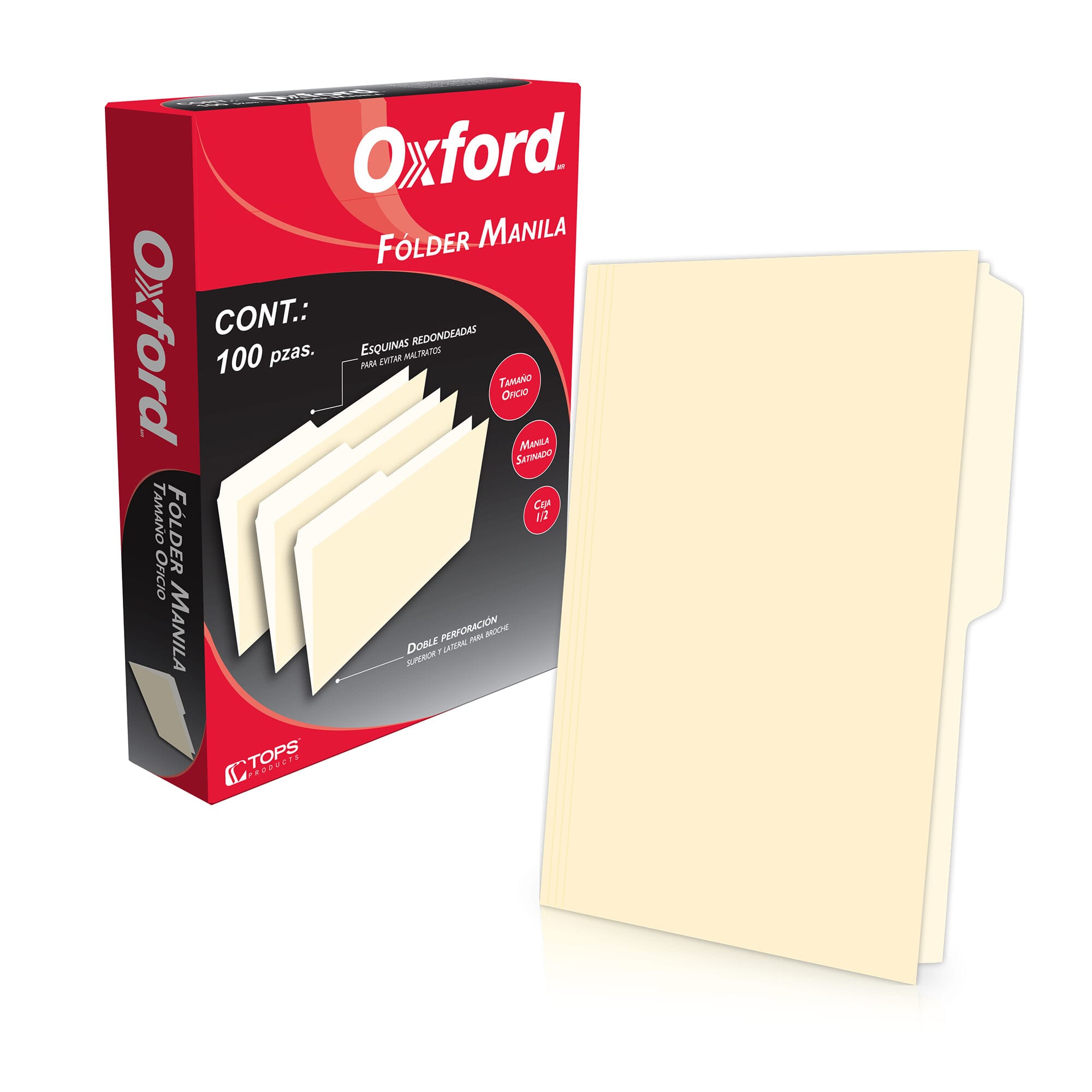 FOLDER MANILA OFICIO OXFORD 100PZ 171GRS | Folders | OfficeMax - Office Max