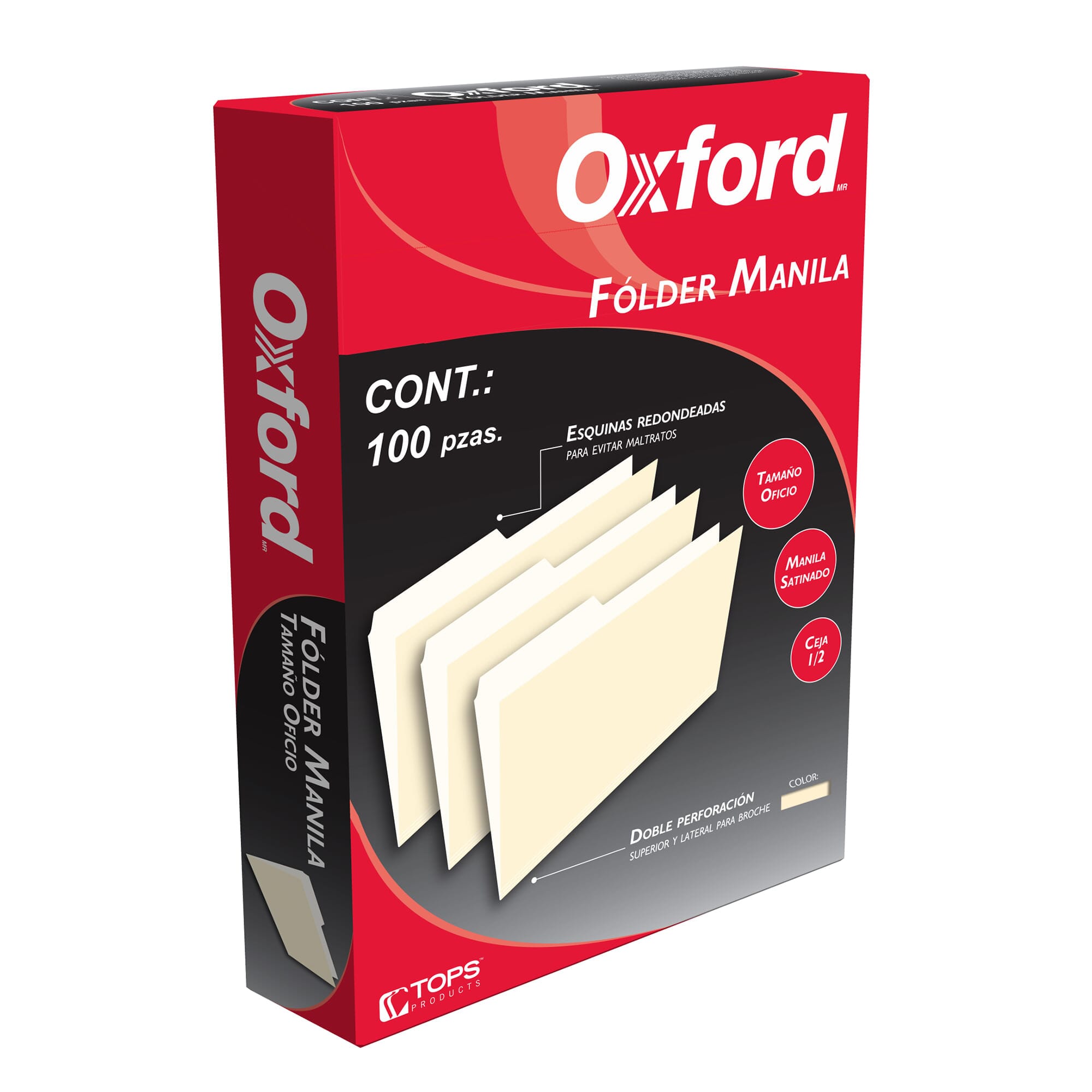 FOLDER MANILA OFICIO OXFORD 100PZ 171GRS | Folders | OfficeMax - Office Max