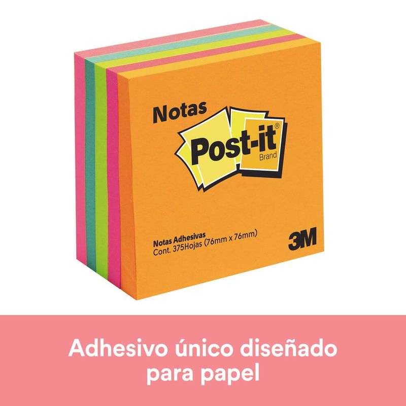 Post-It Notas Neon 3x3" 5 Blocs de 75 hojas | OfficeMax
