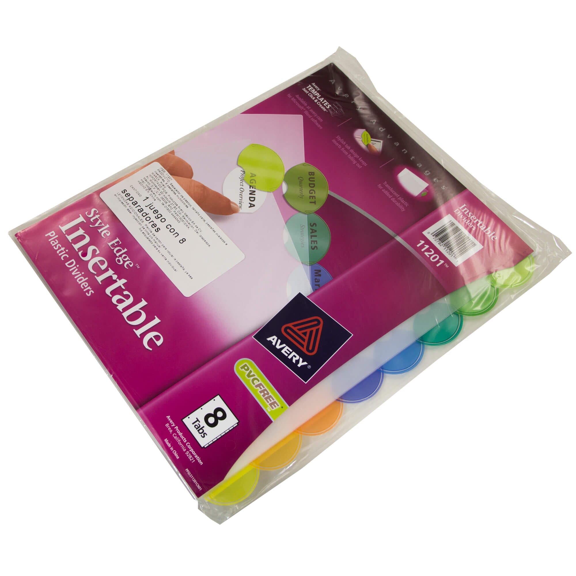 Separador 8Divisiones Colores Puntas Redondeadas Avery | OfficeMax ...