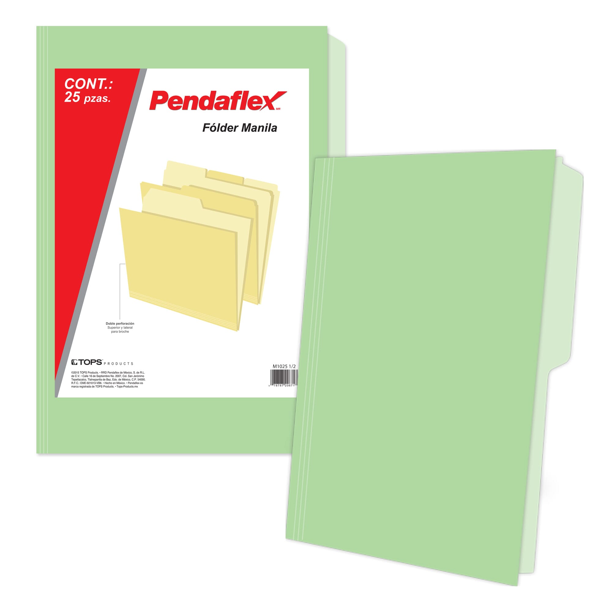 FOLDER VERDE OFICIO PENDAFLEX 25PZ 179GRS | Folders | OfficeMax ...
