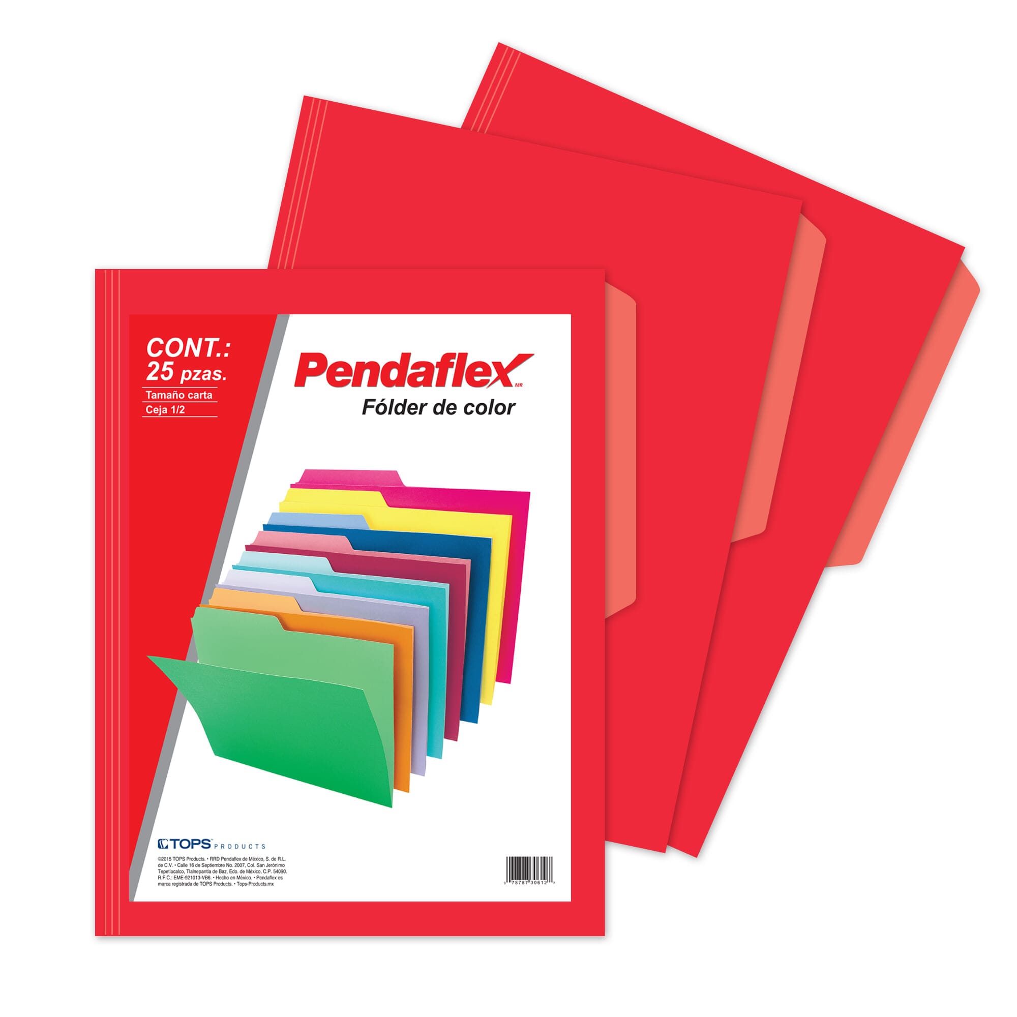FOLDER ROJO CARTA PENDAFLEX 25PZ DOBLE TONALIDAD | Folders | OfficeMax ...