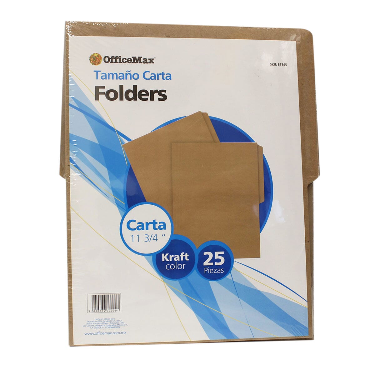FOLDER CARTA KRAFT OMX 25PZ 178GRS | Folders | OfficeMax - Office Max