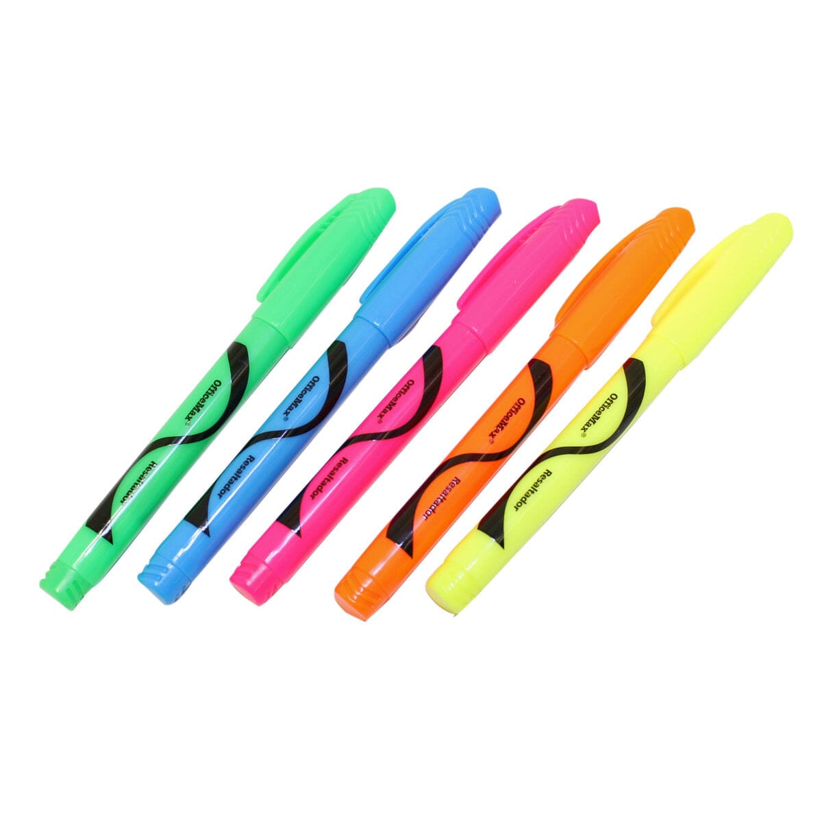 Marcatextos Punta Cincel Officemax Cincel Neon Multicolor 5 piezas ...