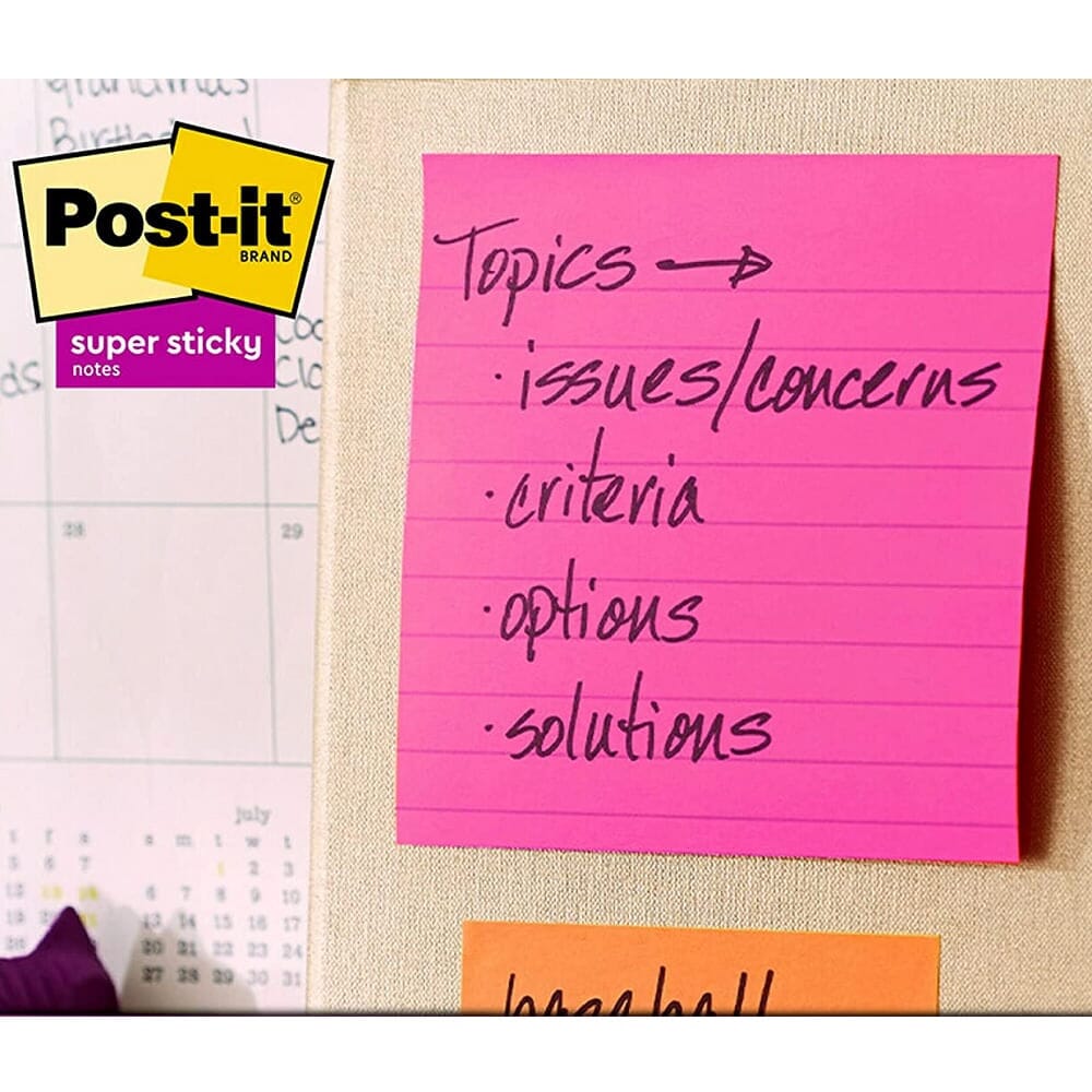 Post-It Notas Super Stick Rayas 4x4" 90 hojas | Notas Adhesivas ...