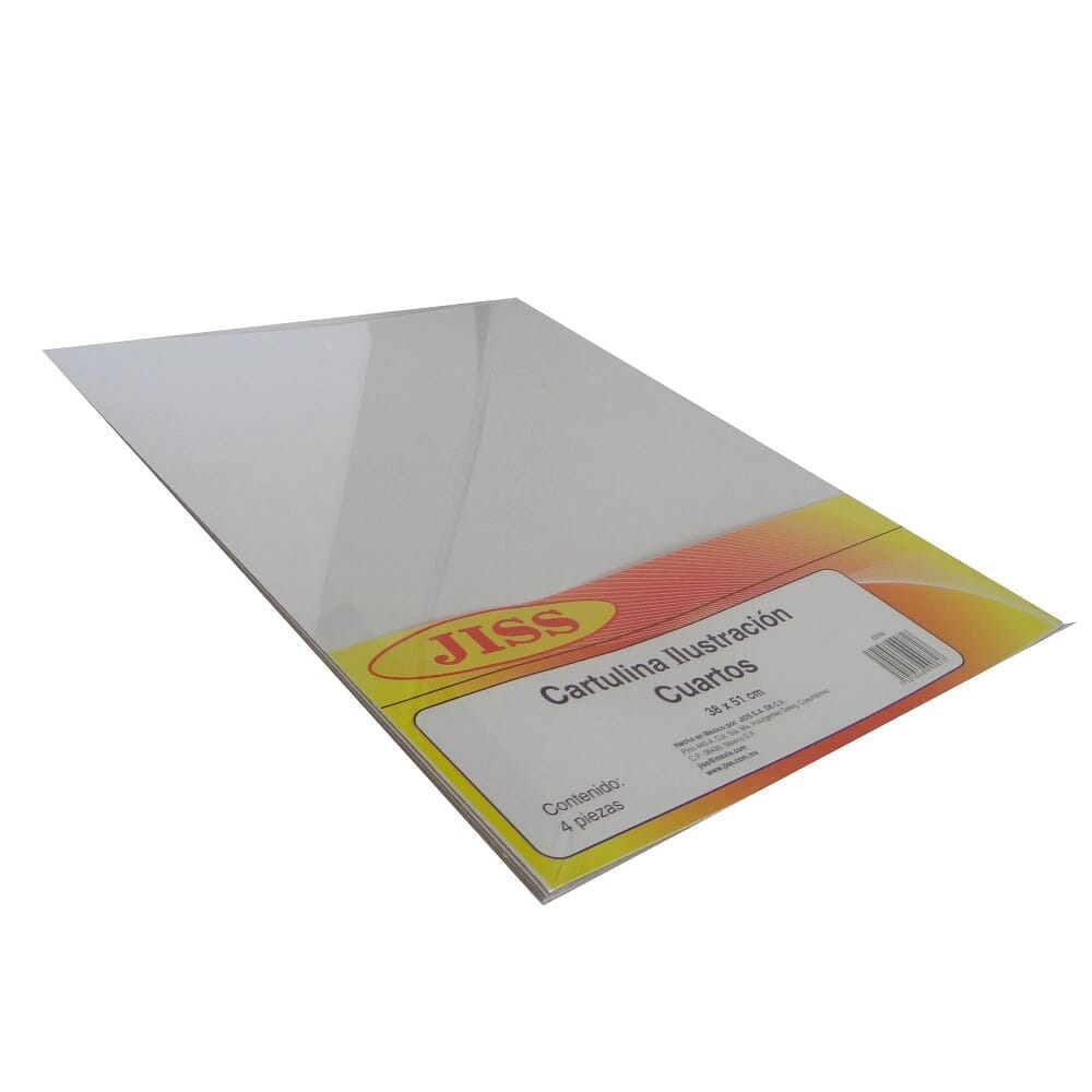 Papel Ilustración Jiss Cuartos 38x51cm 4 piezas | Cartulinas - Office Max