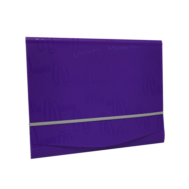 FOLDER PORTADOCUMENTOS VIOLETA CARTA ICLIP CON LIGA | Folders | OfficeMax