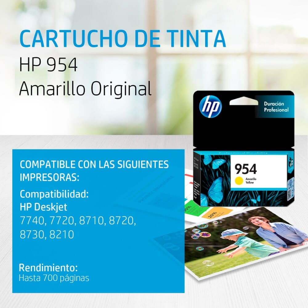 Cartucho HP 954 Amarilla | Original L0S56AL | Duradero - Office Max
