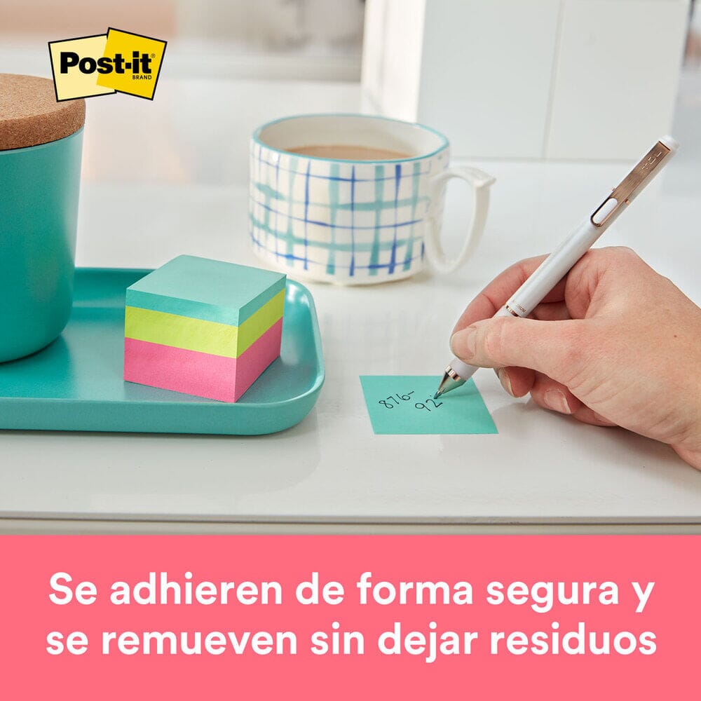 Post-It Notas Adhesivas Super Sticky 2x2" 3 paquetes 400 hojas | Notas ...