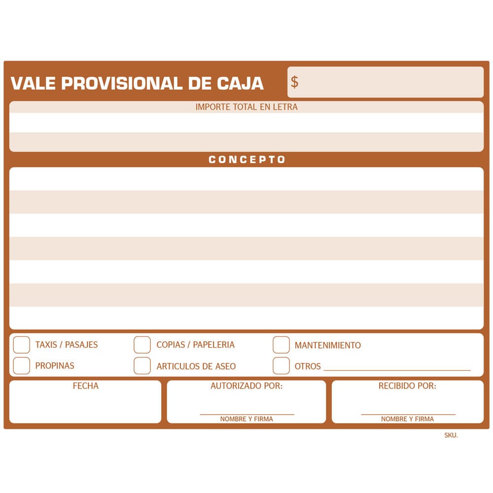 Vales Provisionales de Caja OfficeMax 4 Blocs con 50 hojas c/u Formas Tabulares, Contables y ...