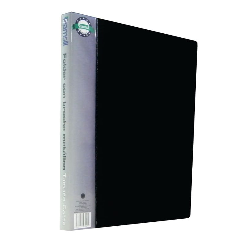 Folder negro c/broche metalico | Carpetas | OfficeMax