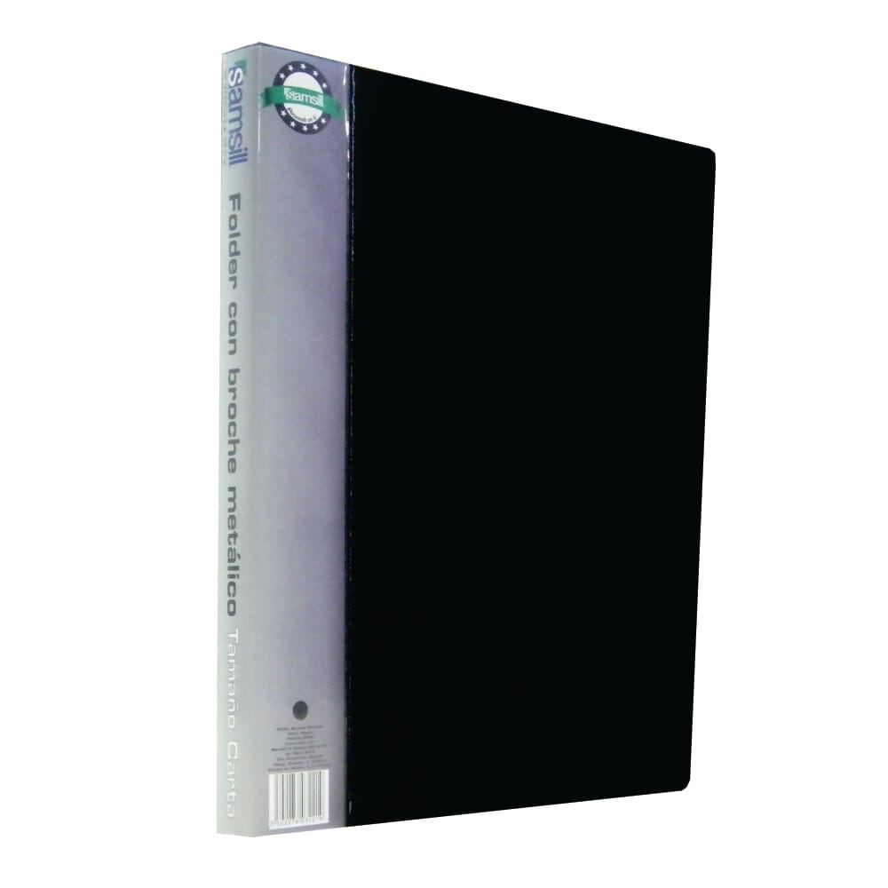 Folder negro c/broche metalico | Carpetas | OfficeMax - Office Max