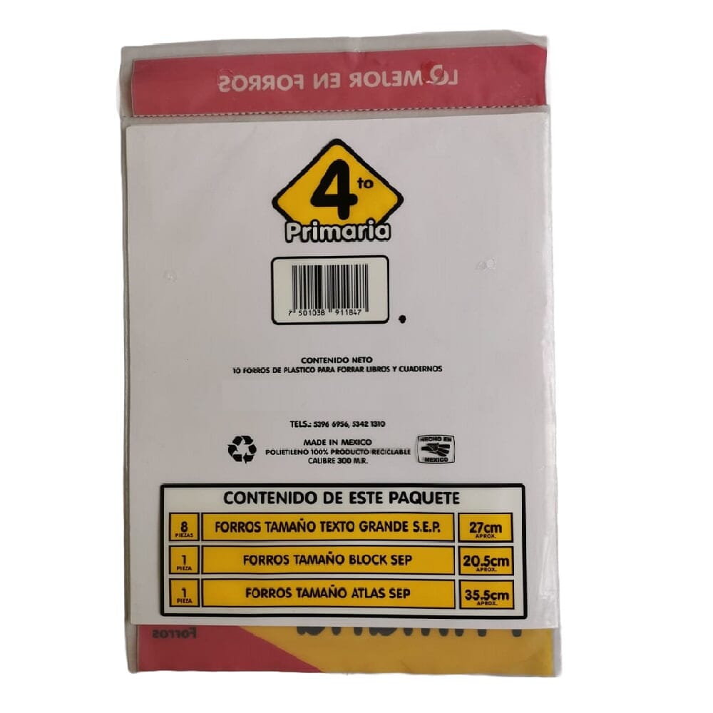 Forro de Plástico Best 4to Grado 10pz | Forros | OfficeMax - Office Max