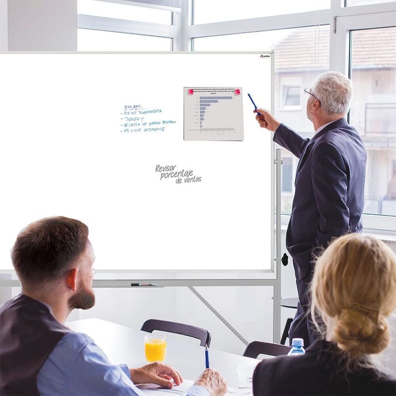 Pedestal Giratorio Superficie Metálica con Ruedas Slim Alfra 90x120cm ...