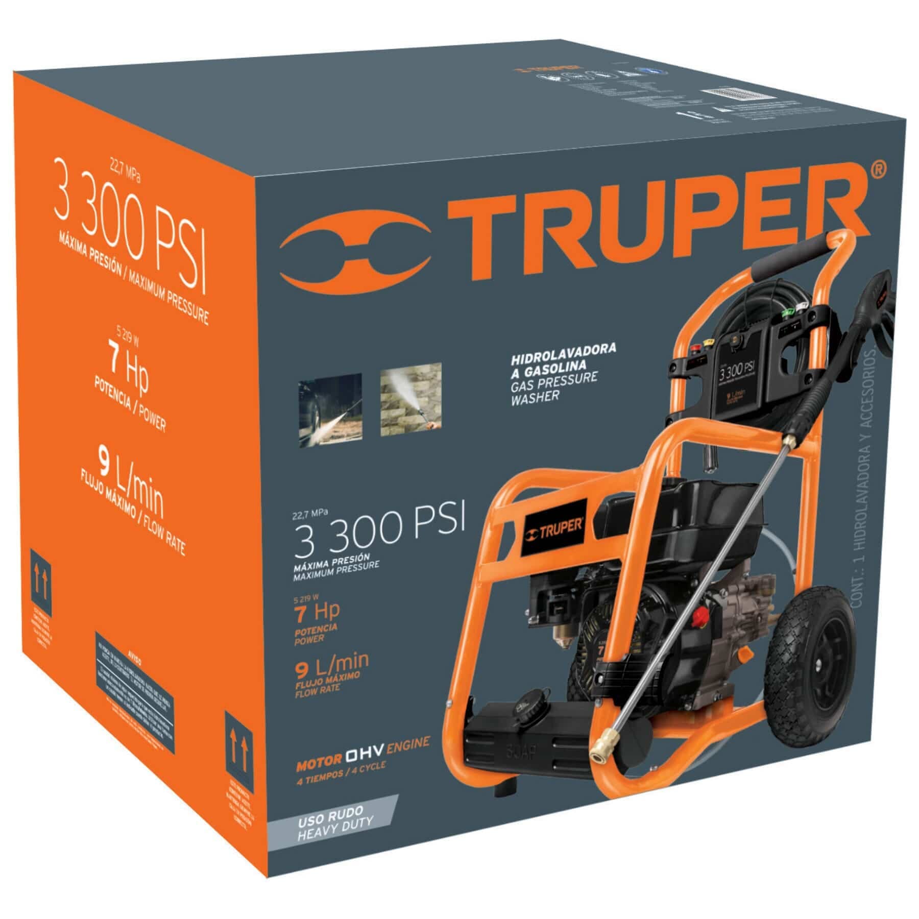 Hidrolavadora con Motor a Gasolina Truper 3300 PSI 12909 | Ferretería Hidrolavadora con Motor a Gasolina Truper 3300 PSI 12909 | Ferretería