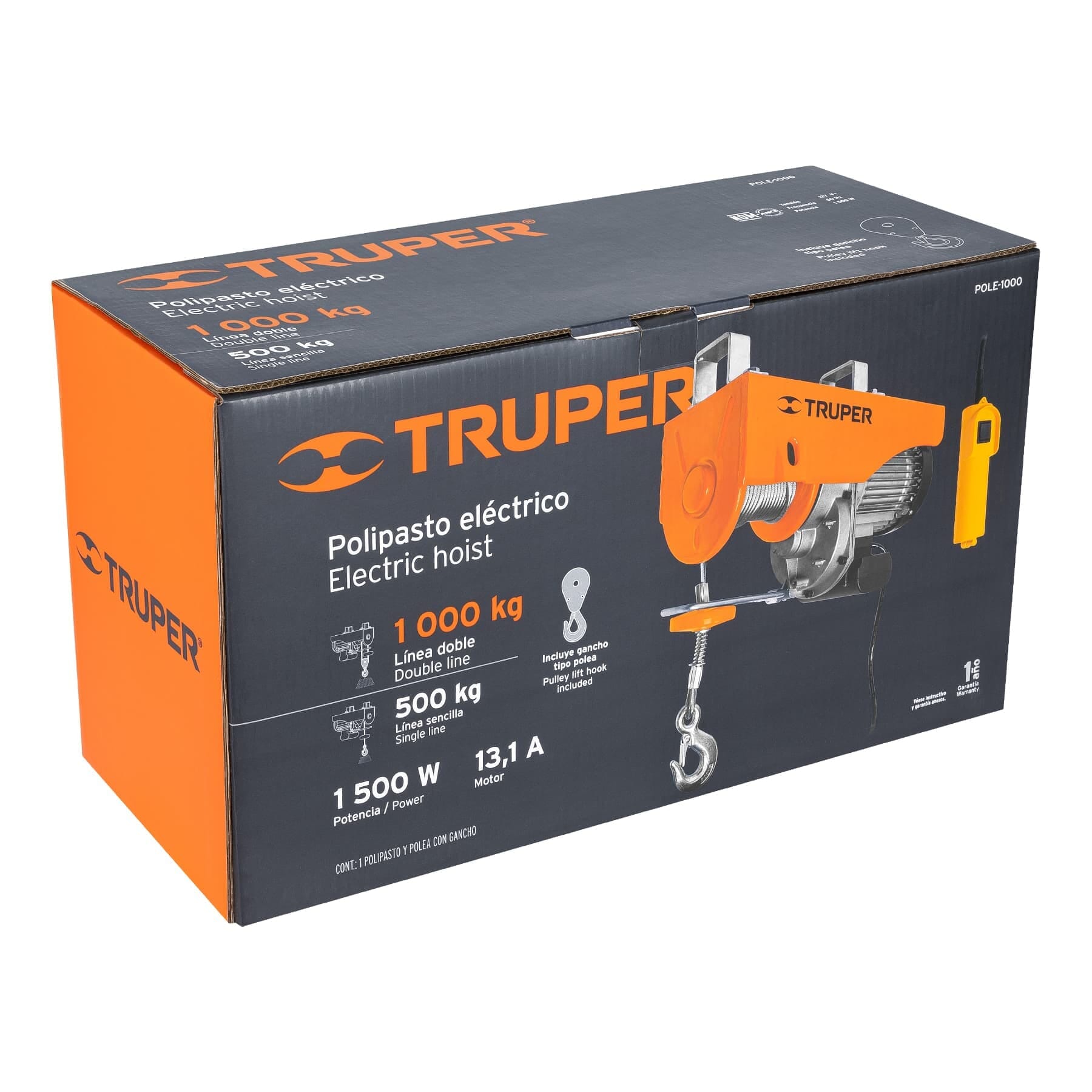 Polipasto Eléctrico Truper de 1000 kg | Ferretería | OfficeMax