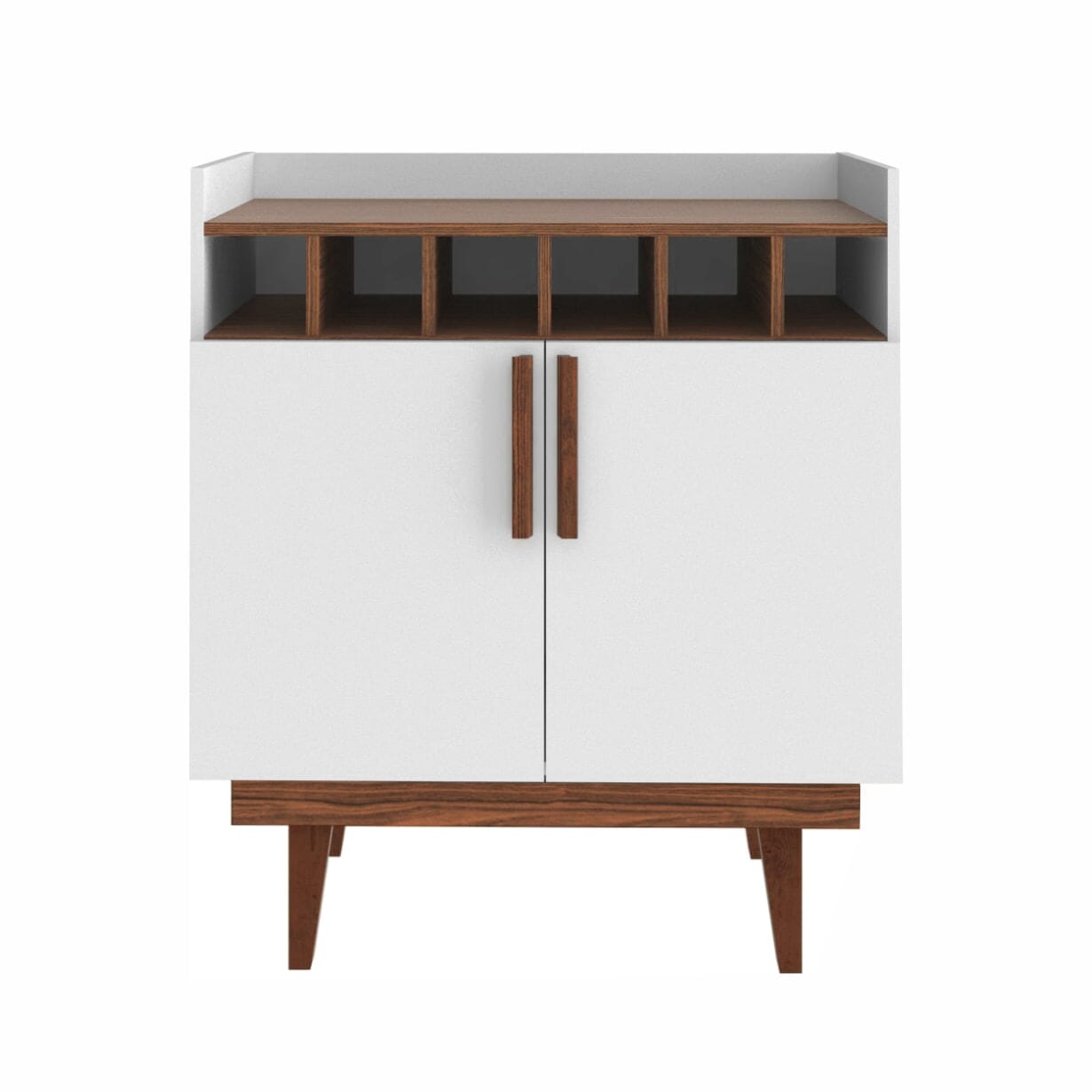 Bufetera Bar Alterego Easy Blanco con Nogal | Muebles | OfficeMax