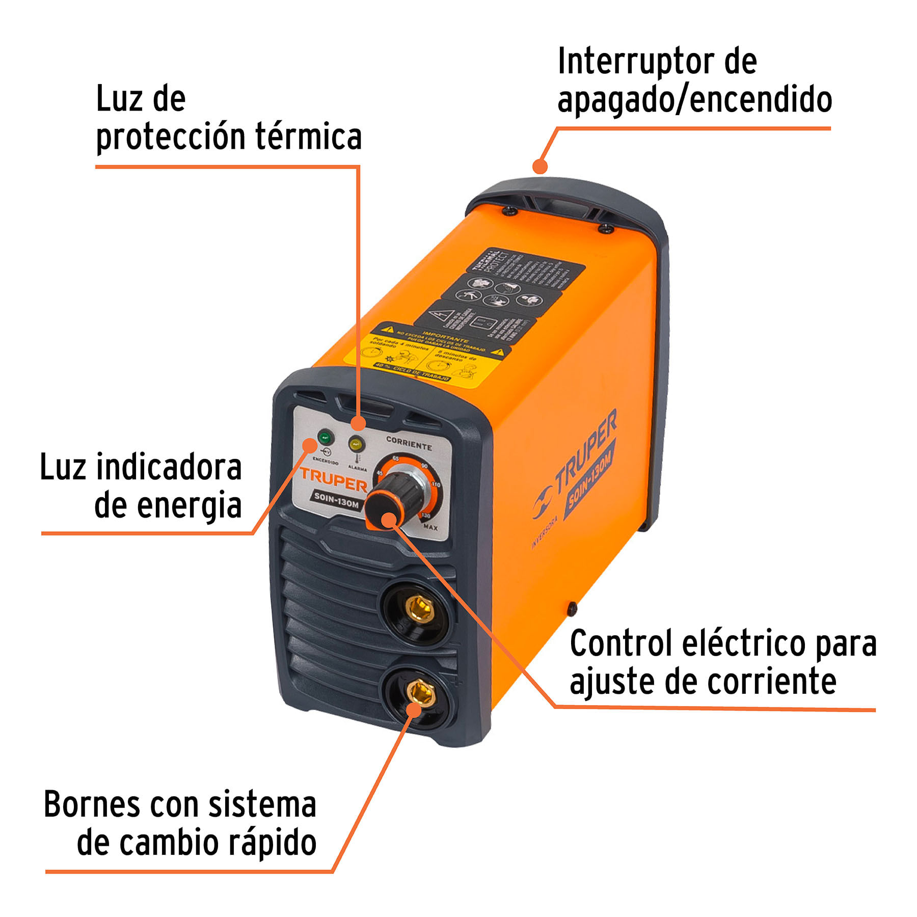 Mini soldadora inversora 130A 127V Truper | Ferretería