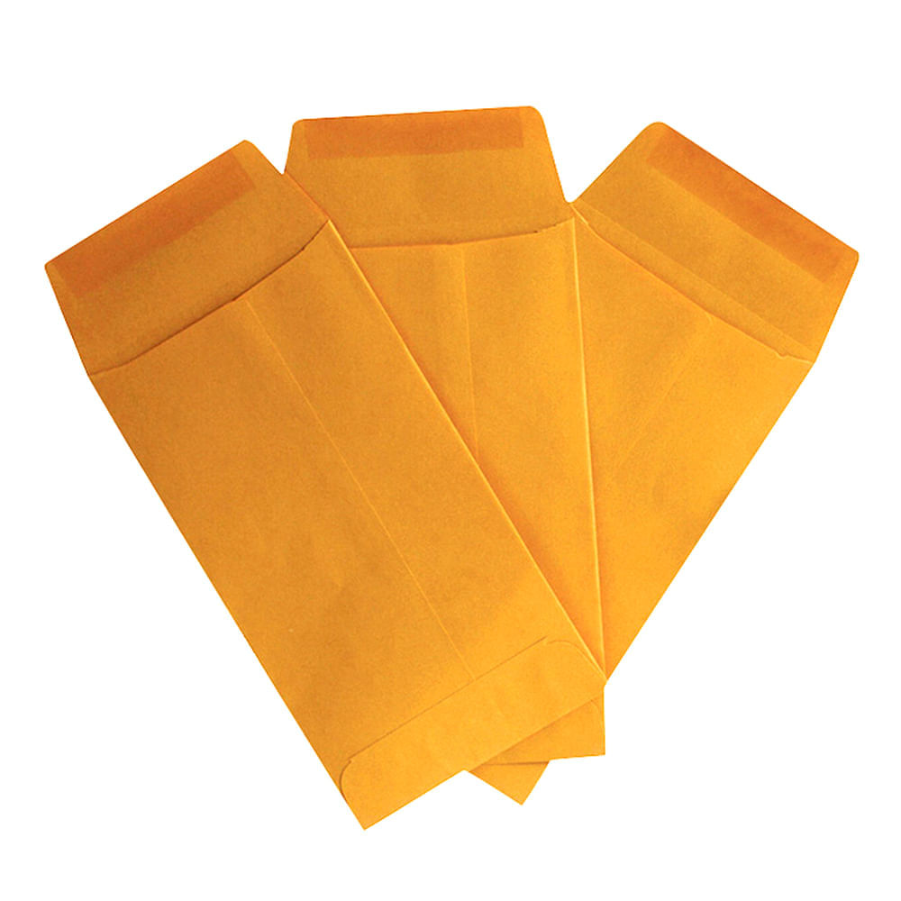Sobre Coin con Solapa Engomada Oxford Kraft Amarillo 50 piezas | Sobres ...