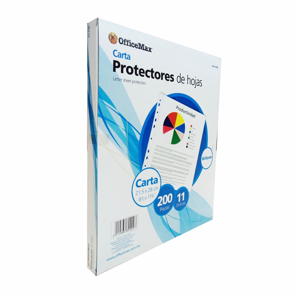 PROTECTOR HOJAS BRILLANTES OMX 200HOJAS | Protectores para hojas ...