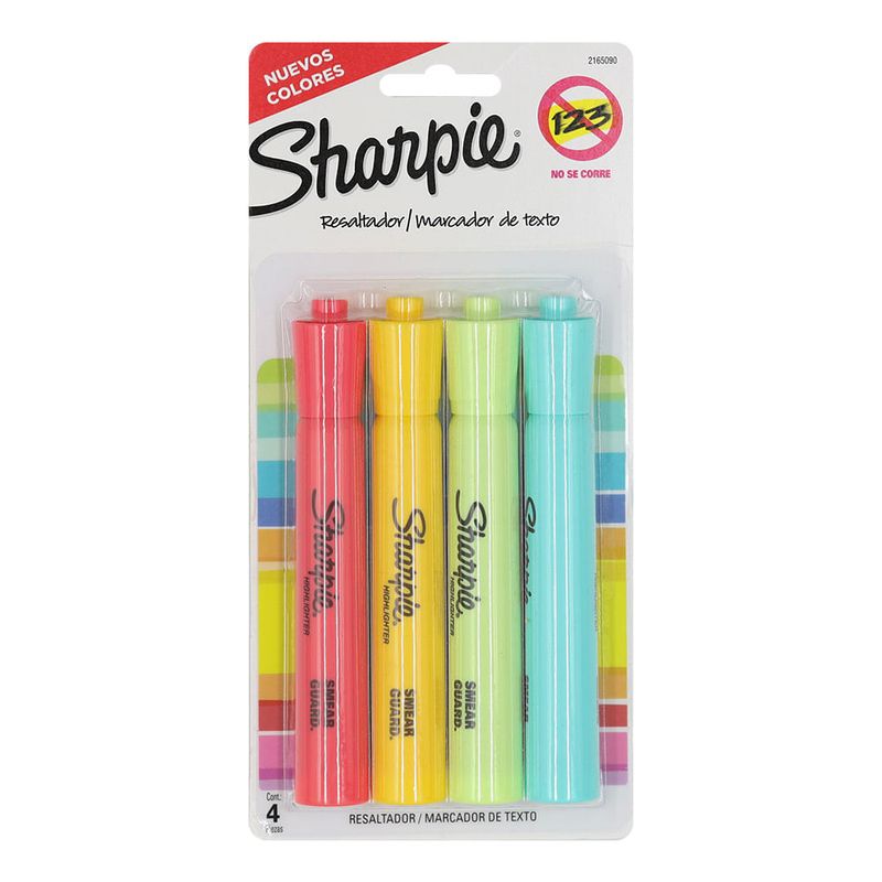 Marcatextos Sharpie Tank 4 piezas | Plumónes y Marcadores | OfficeMax