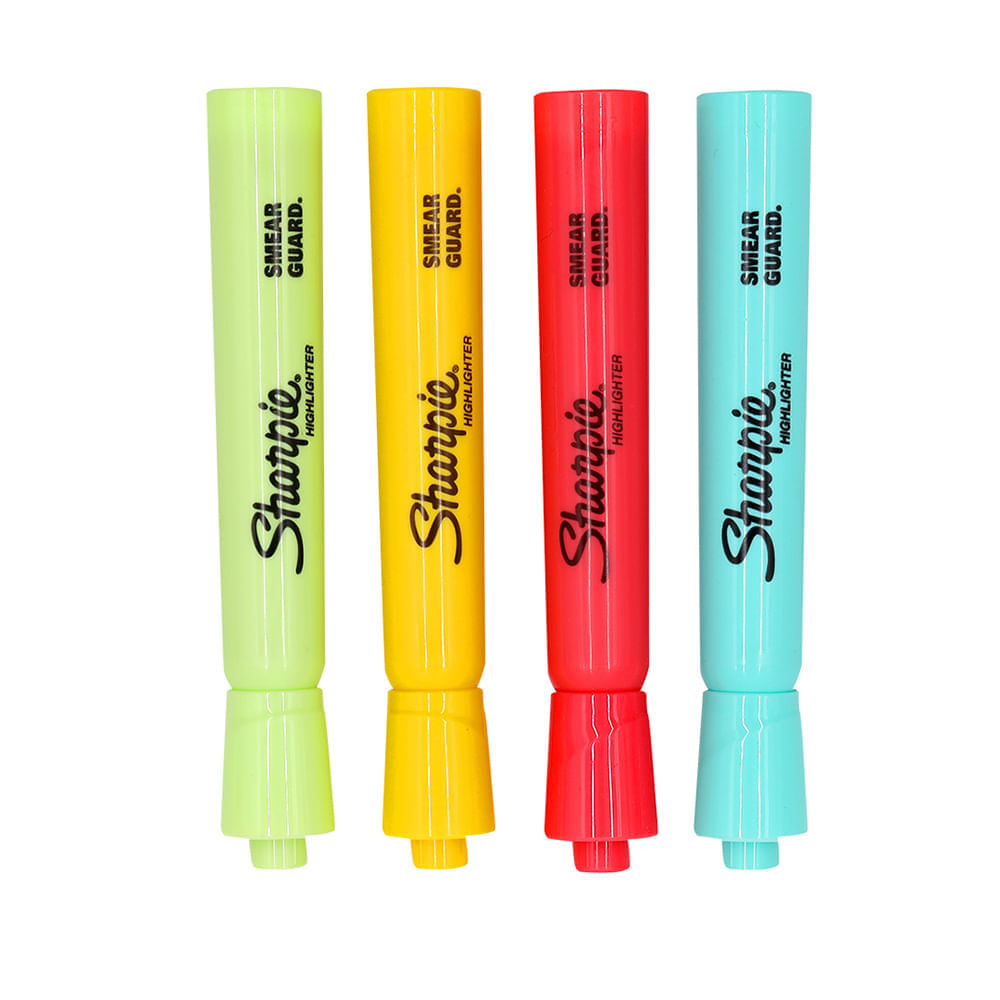 Marcatextos Punta Cincel Sharpie Tank Multicolor 4 piezas | Marcatextos ...