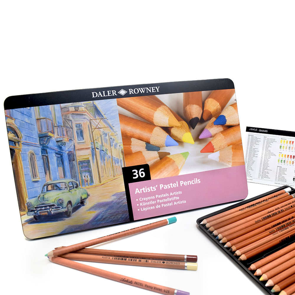 Lapices de Colores Daler & Rowney Pastel 36 piezas | Arte y Diseño ...