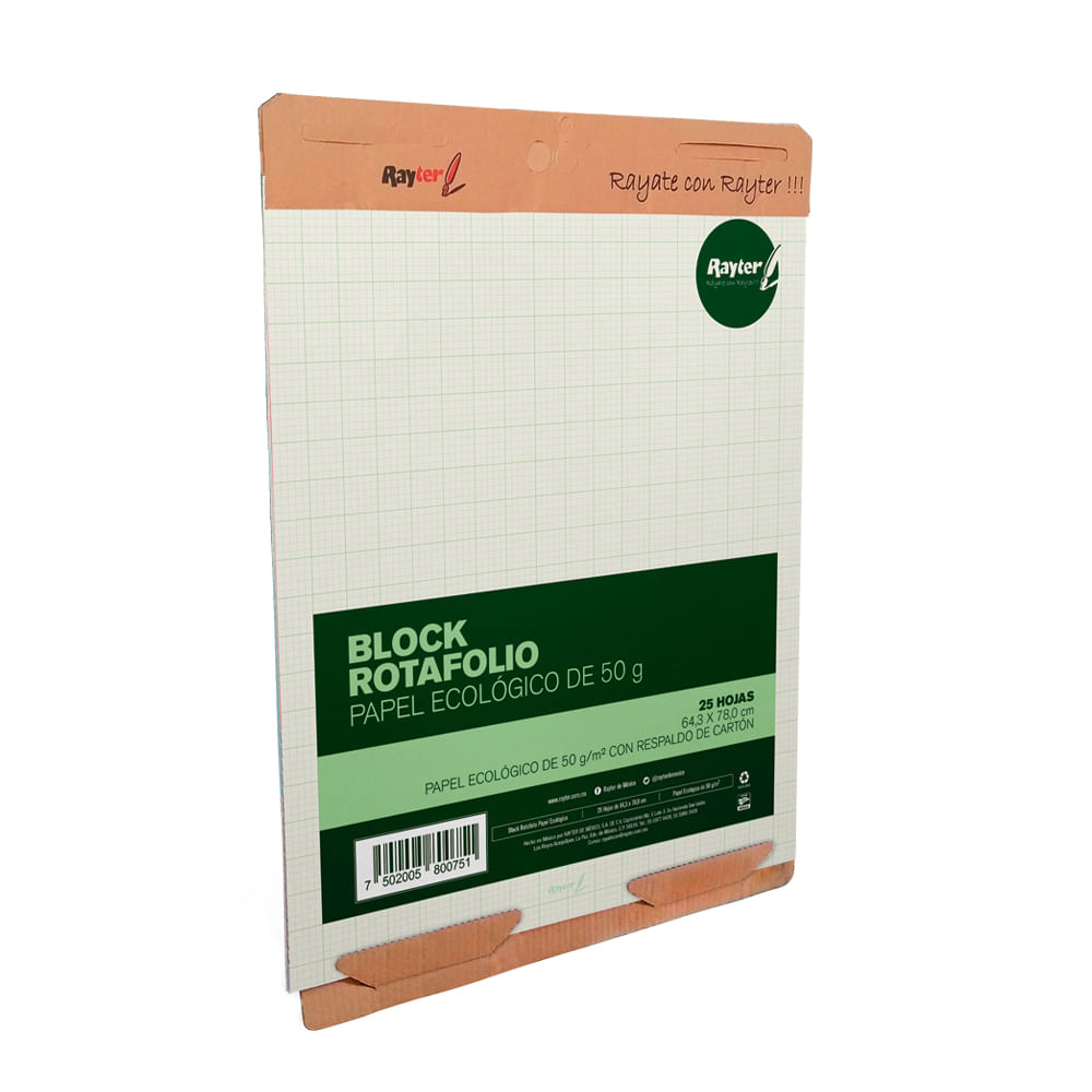 Bloc Rotafolio Rayter Papel Ecológico 25 hojas | OfficeMax - Office Max
