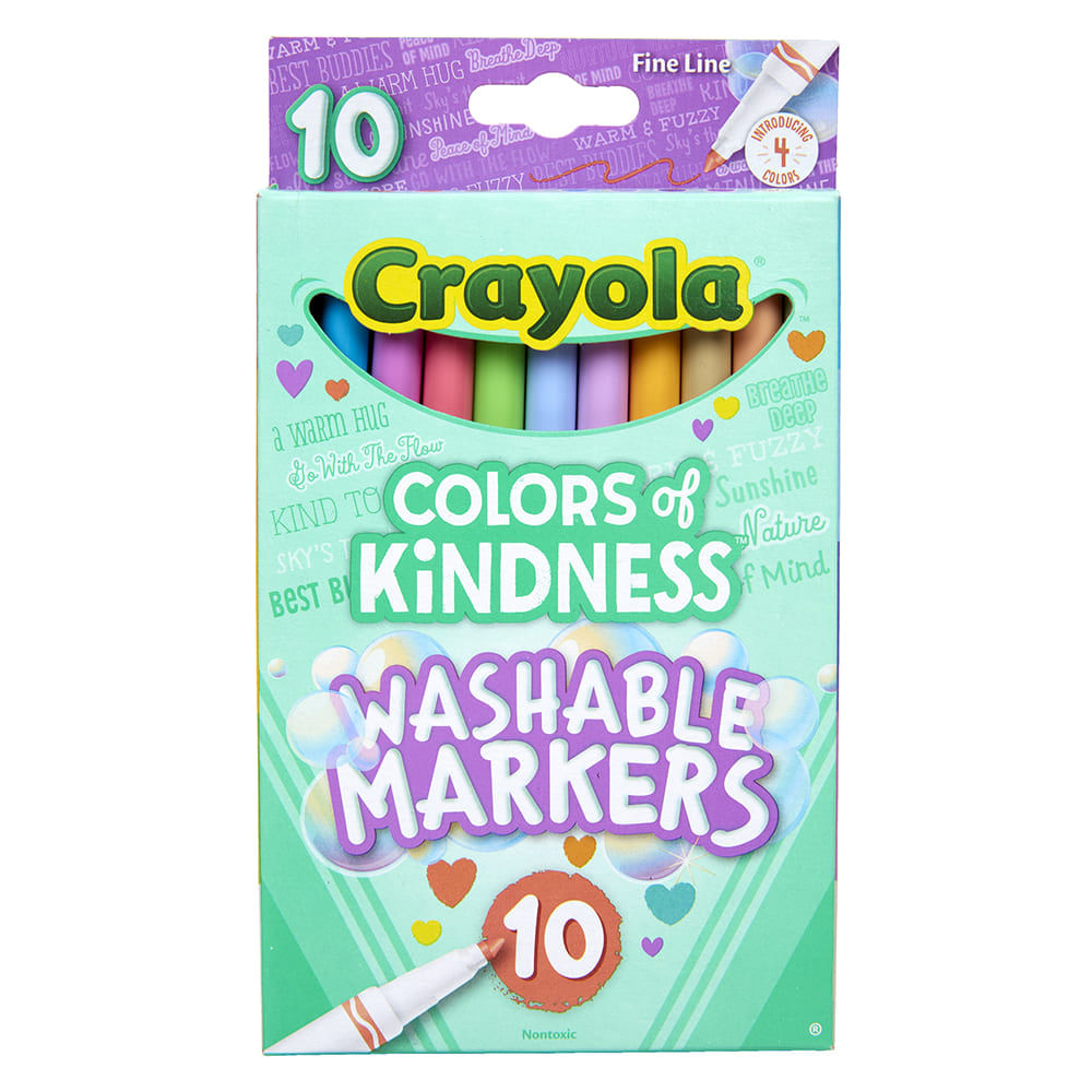 Plumones Crayola Lavables Colors Of Kindness 10 Piezas Plumones Officemax