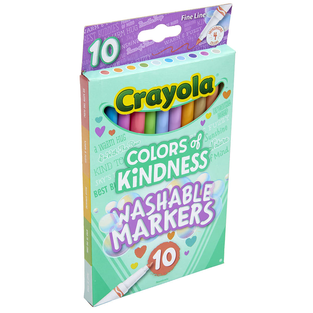 Plumones Crayola Lavables Colors Of Kindness 10 Piezas Plumones Officemax