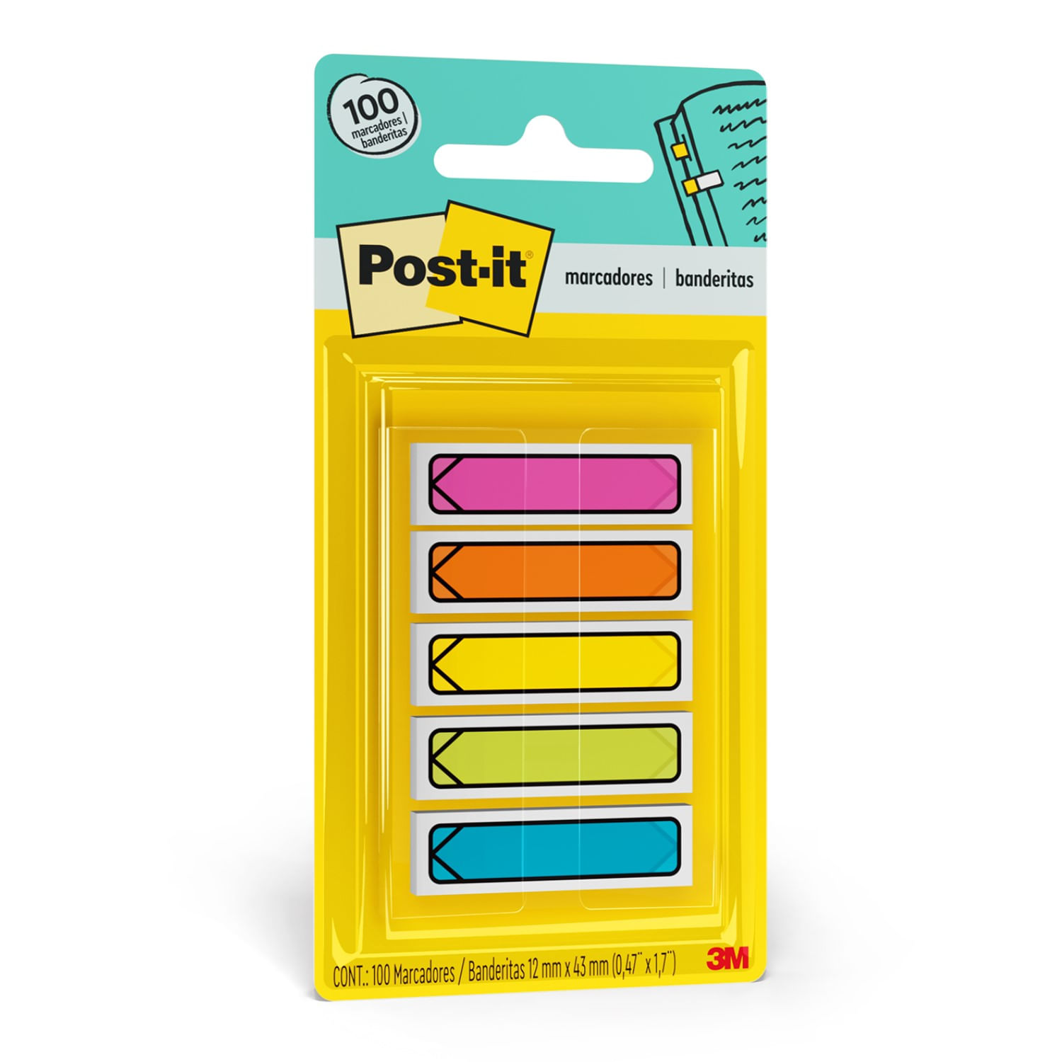 Post It Banderitas Flechas Neón 100 piezas | Banderitas Adhesivas ...