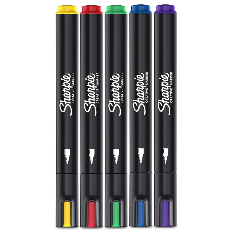 Marcadores Sharpie Acrílico Punta Bala 5 piezas | Plumones y Marcadores ...