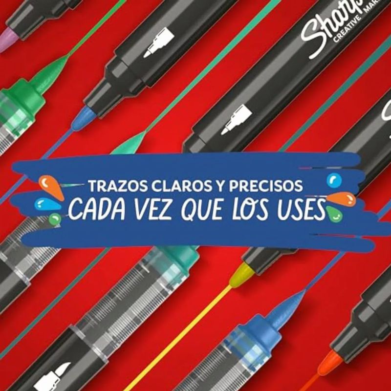 Marcadores Sharpie Acrílico Punta Bala 5 piezas | Plumones y Marcadores ...