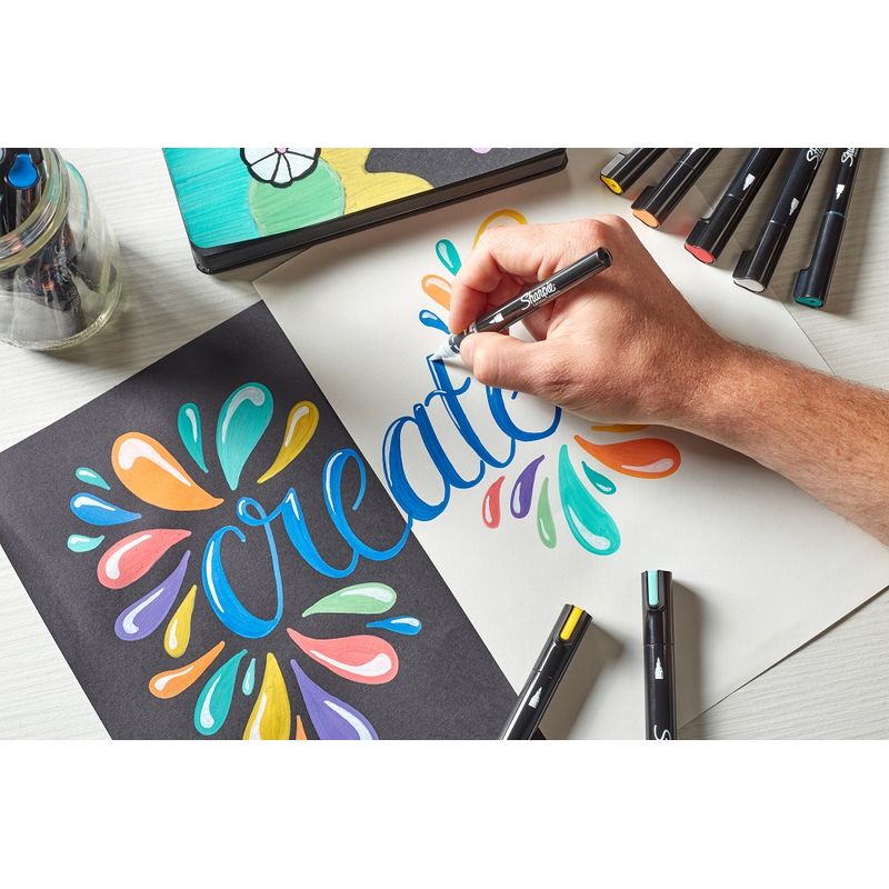 Marcadores Sharpie Acrílico Punta Pincel 12 piezas | Plumones y ...