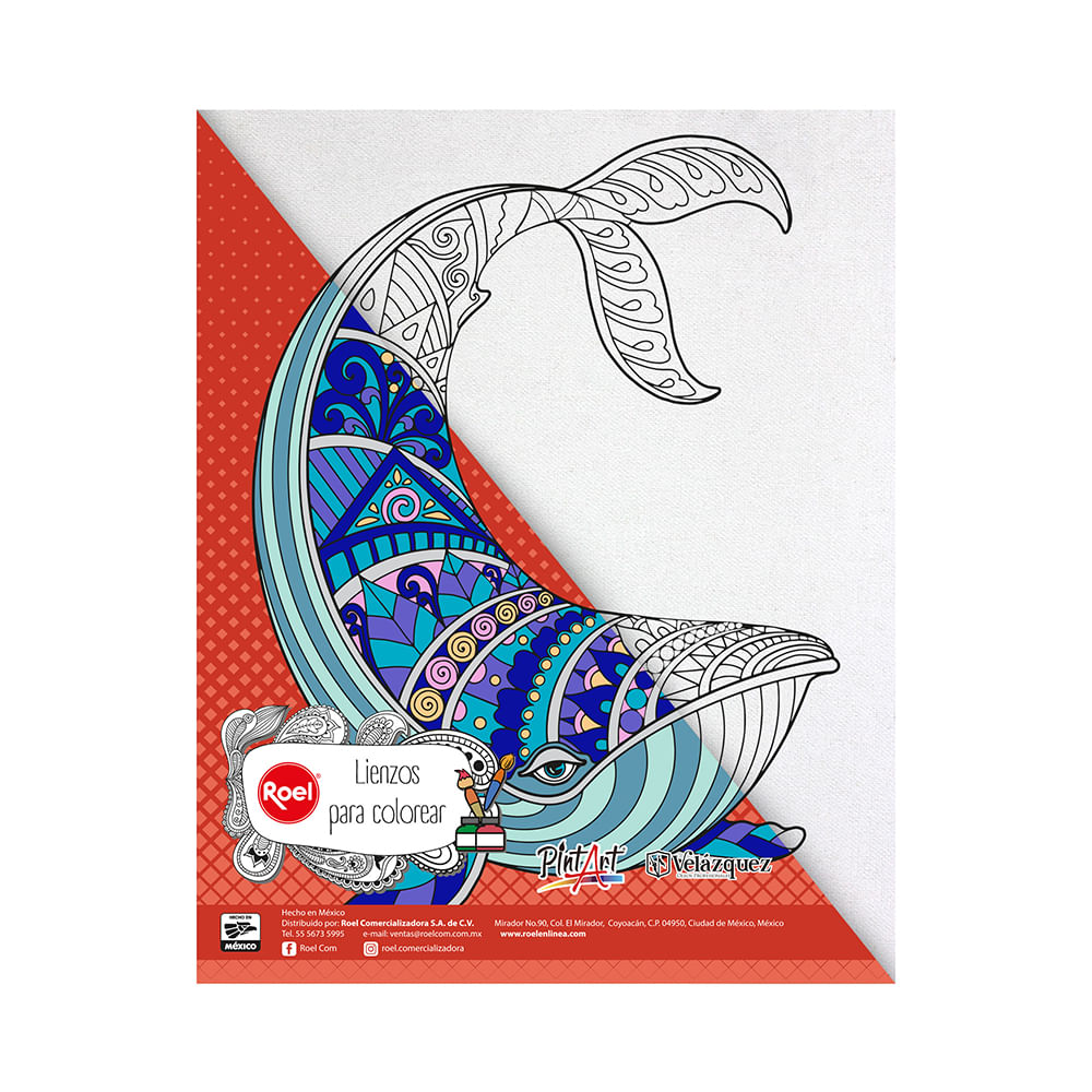 Lienzo para Pintar Roel Mandala Ballena | Bastidores y Lienzos ...