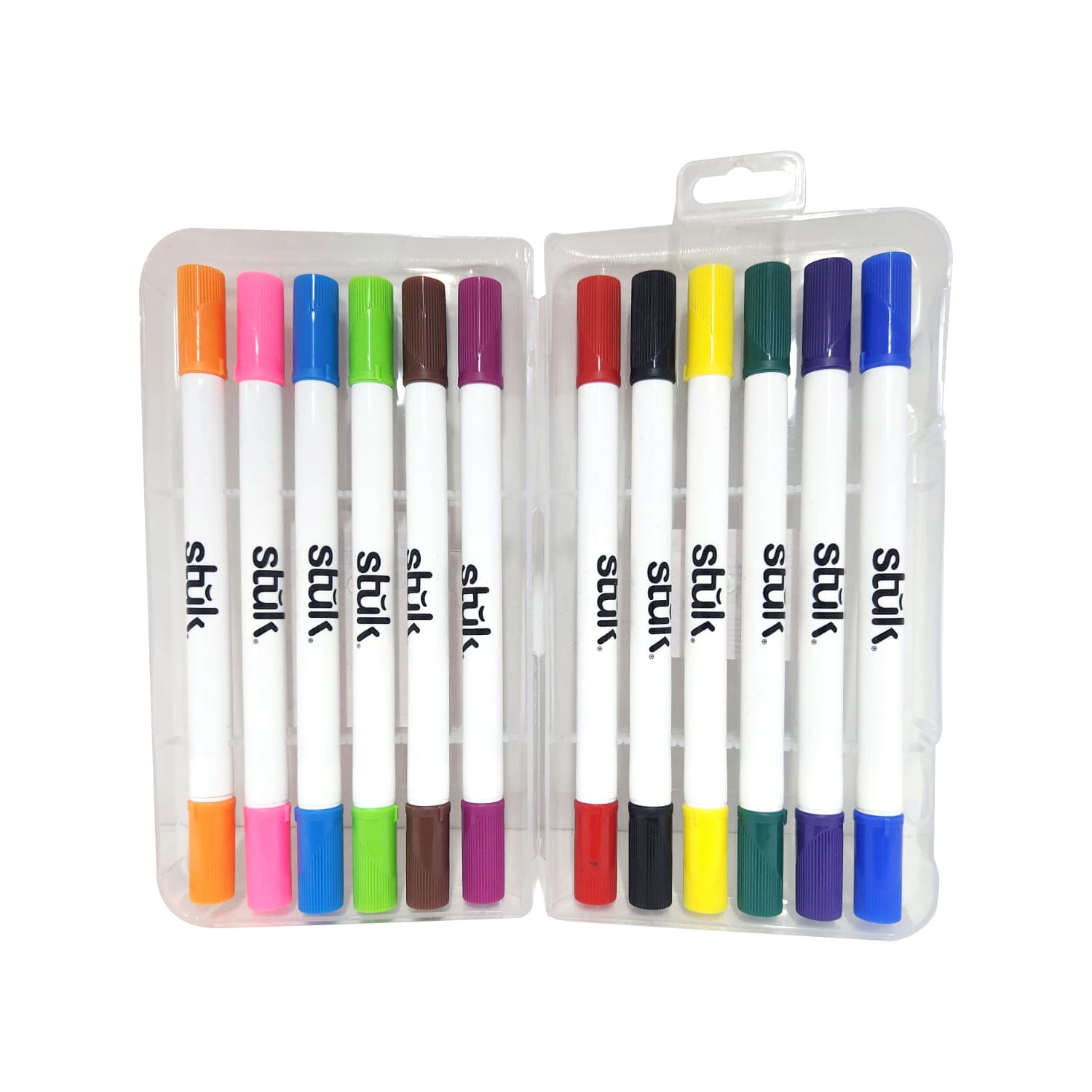 Plumones Acrílicos Stuk Butterfly Doble Punta 12 piezas | Plúmones y ...