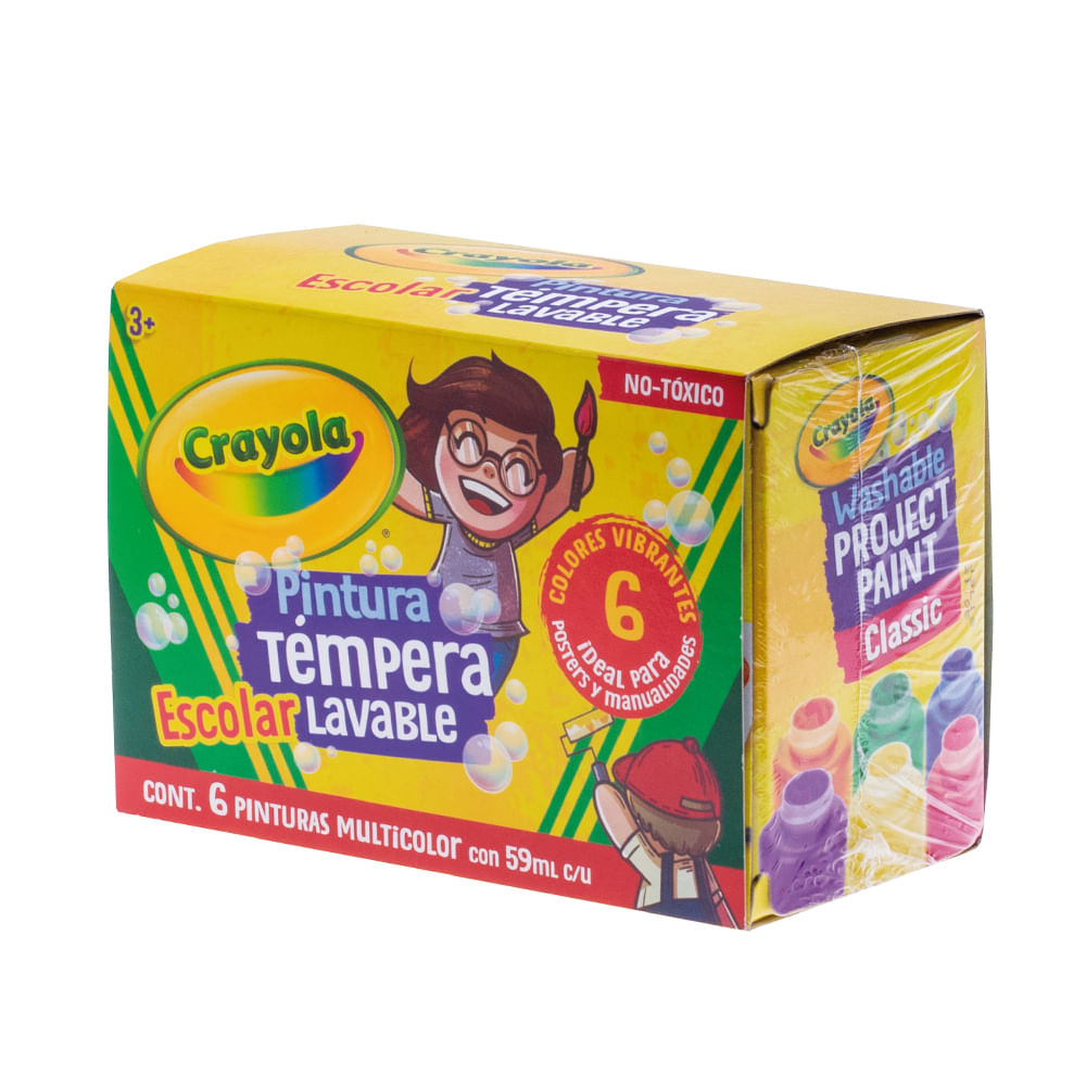 Pinturas Témpera Crayola 6 piezas 59ml c/u | Pinturas | OfficeMax ...