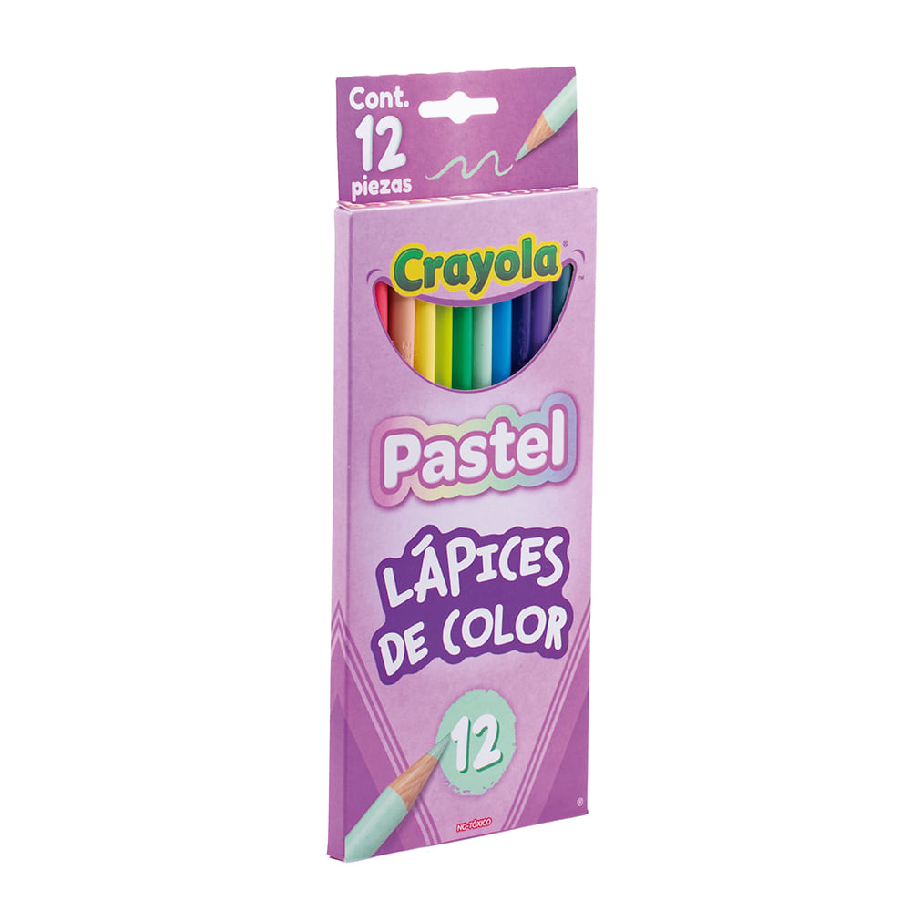 Lápices de Colores Redondos Crayola Pastel 12 piezas | Lápices de ...
