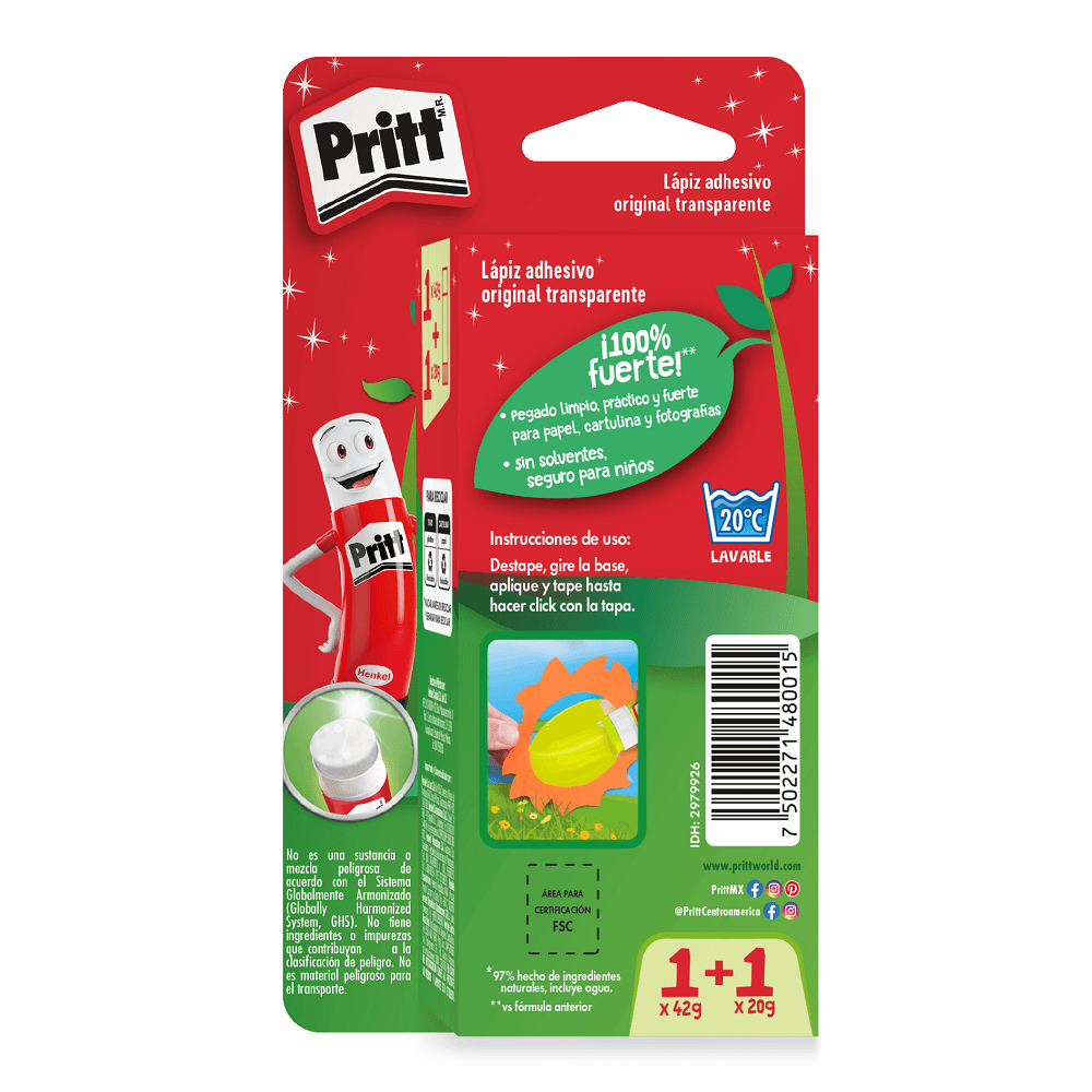 Pritt Maxi 42g + Neón 20g | Color y fuerza | OfficeMax - Office Max