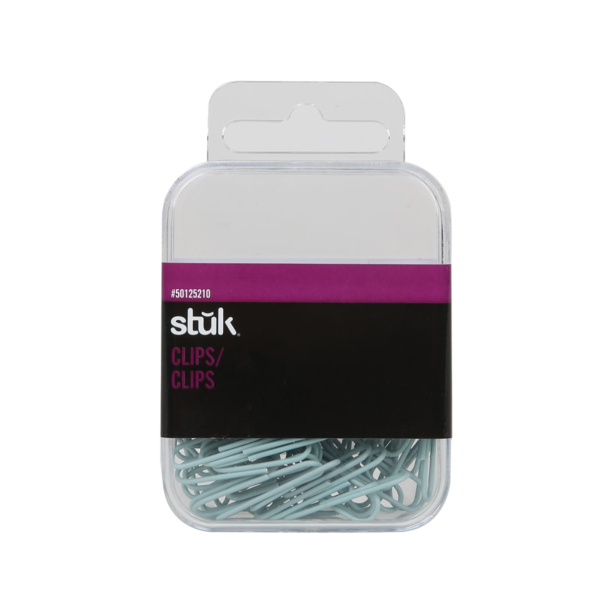 Clips Stuk 28mm Azul Pastel 50 piezas | Clips y Sujetadocumentos ...