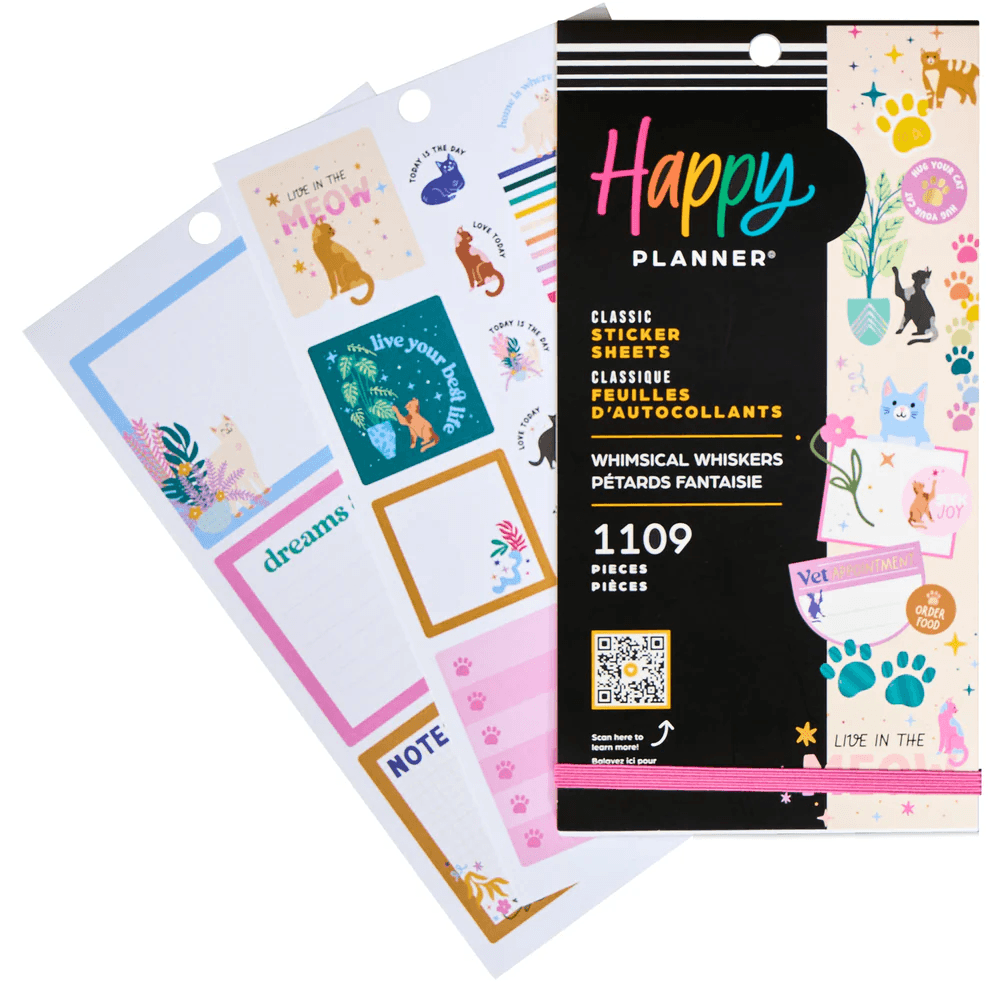 Stickers Happy Planner Whimsical Whiskers 1109 piezas | OfficeMax ...