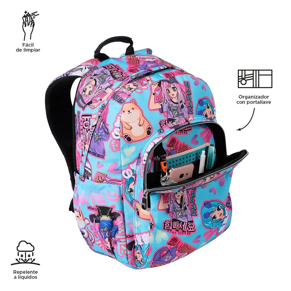 Mochila Totto Acuarela Anime Mujer | OfficeMax - Office Max