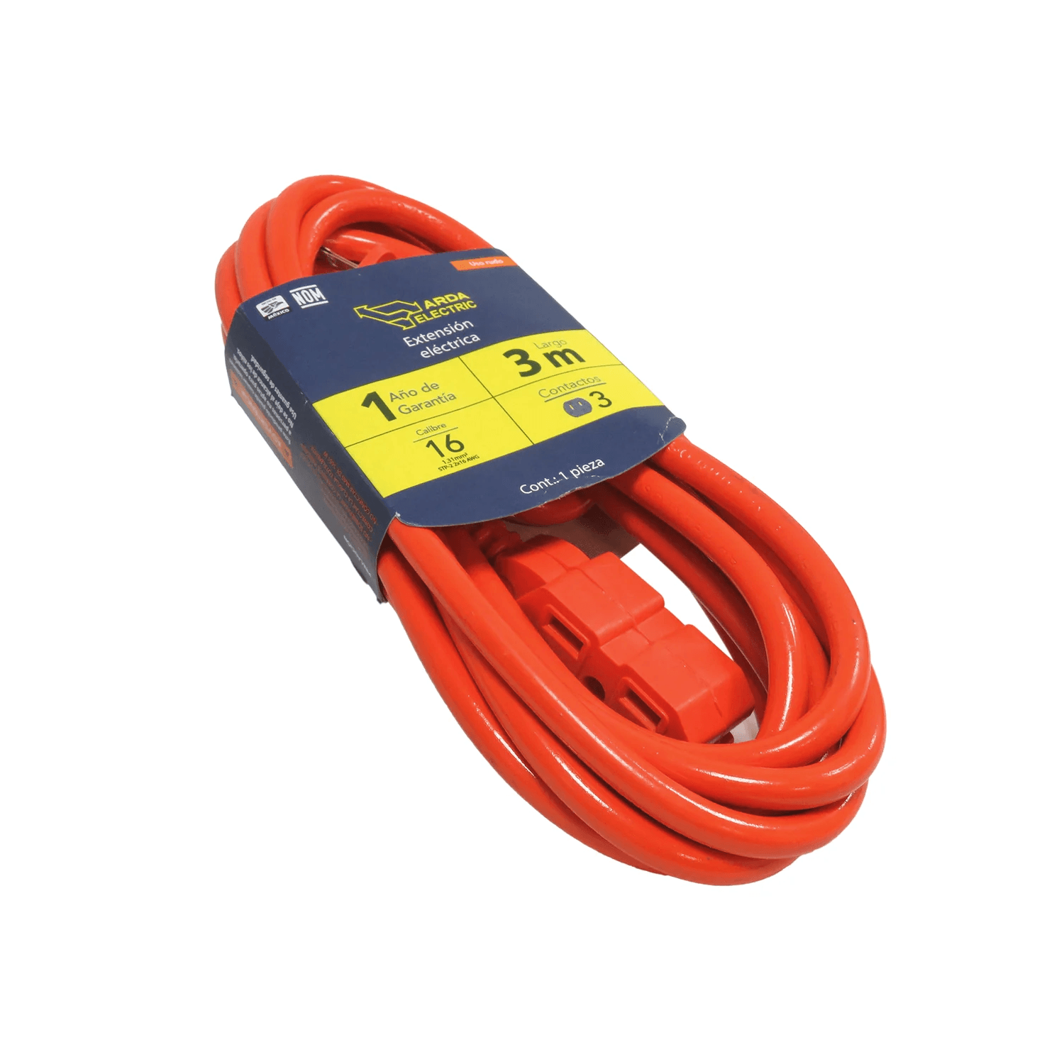 Extensión Eléctrica Arda Uso Rudo 3m | Extensiones | OfficeMax - Office Max