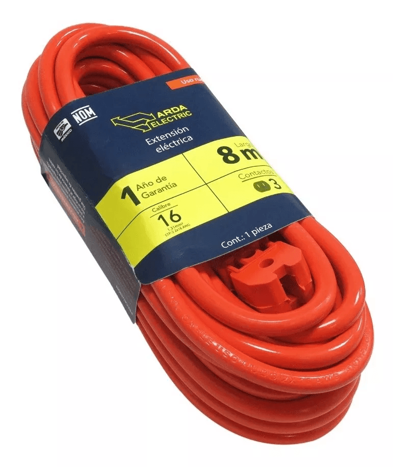 Extensión Eléctrica Arda Uso Rudo 8m | Extensiones | OfficeMax - Office Max