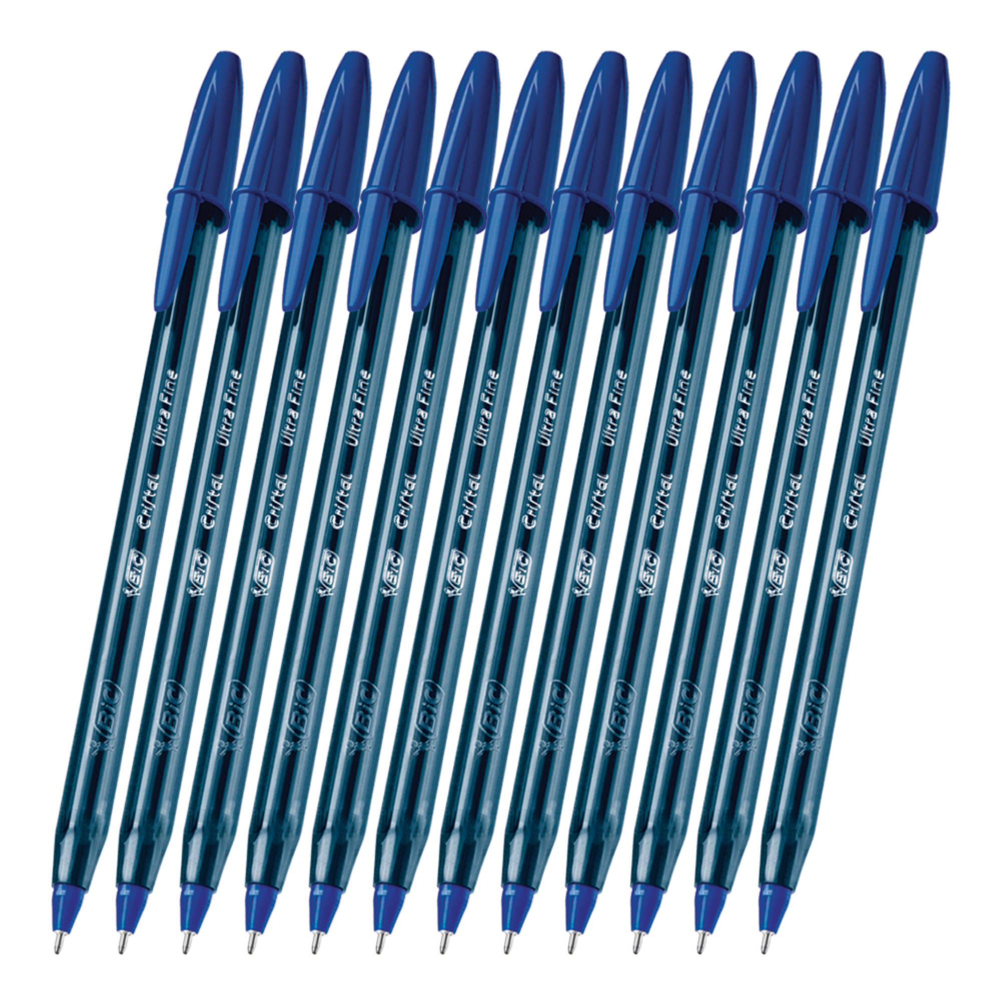 Bolígrafos Bic Ultra Fino Azul 12 pz | Bolígrafos | OfficeMax - Office Max