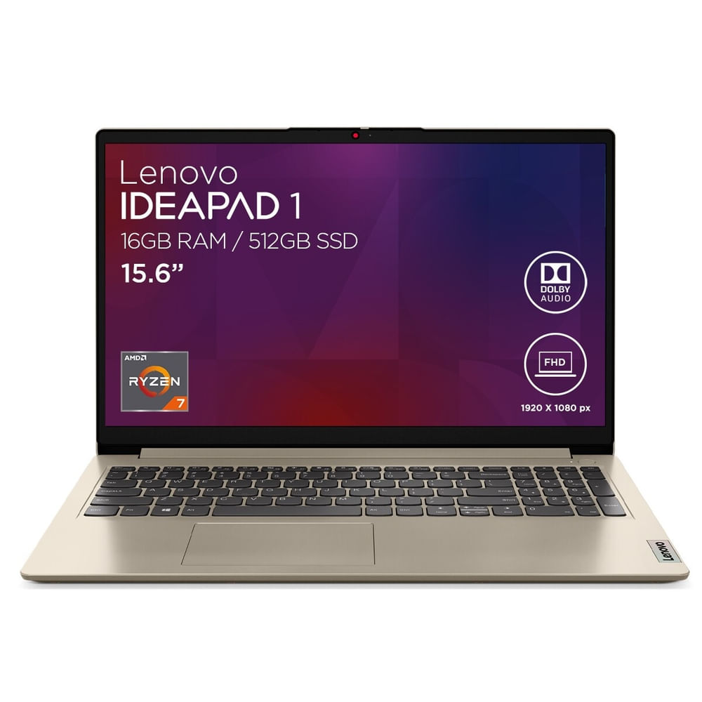 Laptop Lenovo IdeaPad1 15.6" AMD Ryzen 7 SSD 512GB RAM 16GB Windows 11 ...