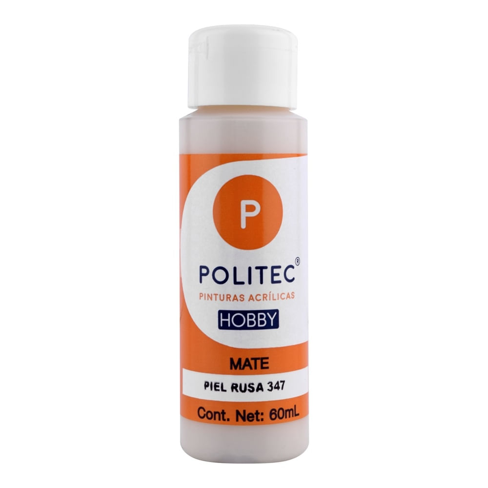 Pintura Acrílica Politec Hobby Mate 347 Piel Rusa 60ml | Pinturas ...