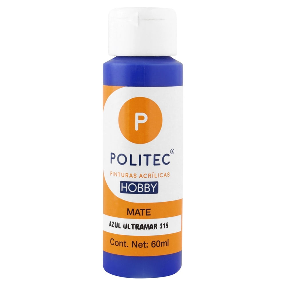 Pintura Acrílica Politec Hobby Mate 315 Azul Ultramar 60ml | Pinturas | OfficeMax - Office Max